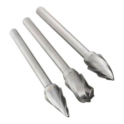 Inverted Cone Carbide Rotary Burrs Set Replacement Aluminum