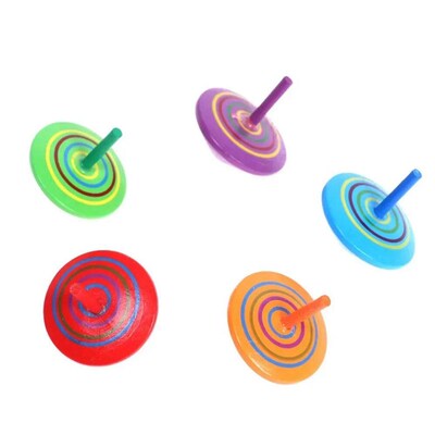 10-30Pcs Fun Wooden Spinning Tops for Childrens Party Gift