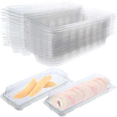50pcs Swiss Roll Blister Packaging Box Cupcake Boxes
