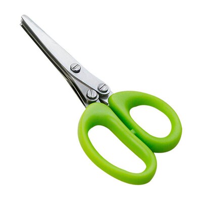 5-Layer Stainless Steel Scallion Cutter Scissors - Multifunc