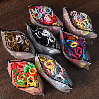50/100Pcs Hair Bands for Children Colorful Nylon Scrunchie H
