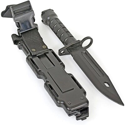 Rubber Knife Training with Sheath, Fake plastic dagger, Flex