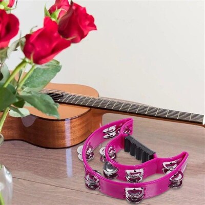 Hand Crank Tambourine Bells Percussion Handbell Teens Toys