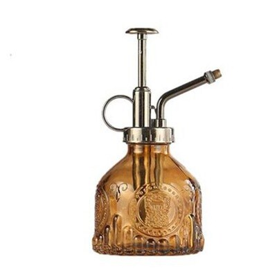 Retro transparent embossed glass watering pot succulent wate