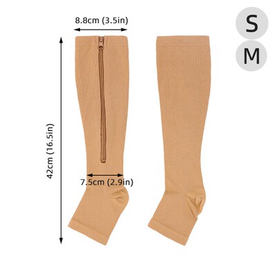 Burn Fat Zipper Compression Socks Women's Slim Sleeping