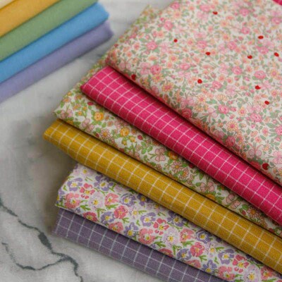 145x50cm Floral Summer Poplin Cotton Sewing Fabric DIY Child