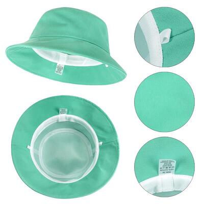 Summer Kids Sun Hat Plain Cotton ParentChild Adjustable UV P