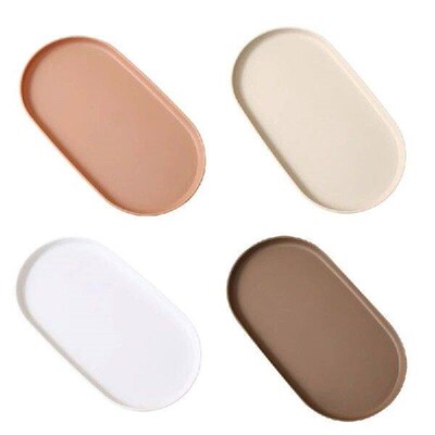 Plastic Oval Serving Tray Kitchen Fruit Dessert Tray