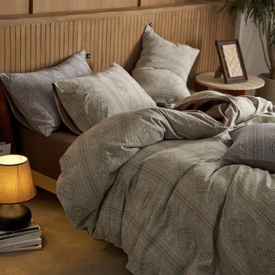 Retro Cotton BedSheet Fitted Set Duvet Quilt Cover Bedcover