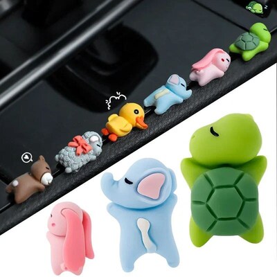 Car Ornaments Mini Sleeping Cute Cartoon Animals Resin Bear