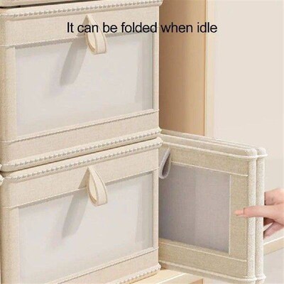 Foldable Storage Box Capacity Wardrobe Organizer Capacity