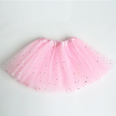 Summer Kids Baby Star Glitter Dance Tutu Skirt For Girl Sequ