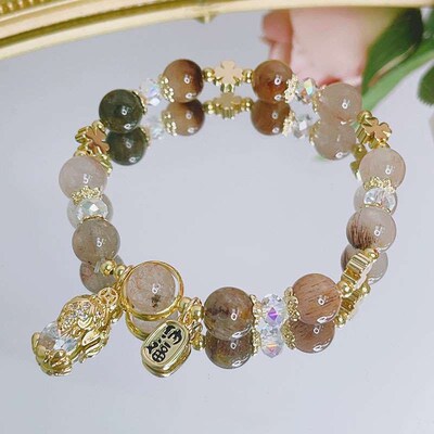 Lucky Pixiu Natural Crystal Pixiu Brlet Citrine Nafu Color H