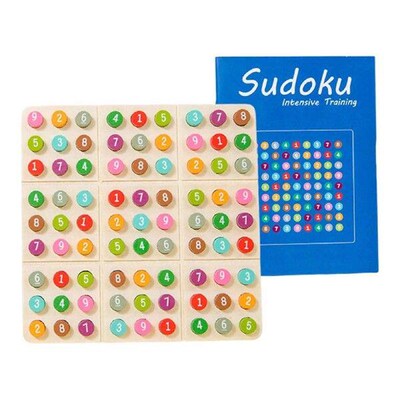 Wood Sudoku Puzzle Educational Portable Learning Teaser