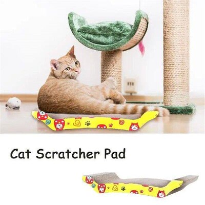 Wooden Cat Scratcher Scraper Detachable Lounge Scratching
