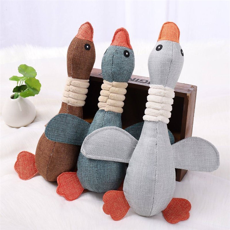 Pet Mallard Duck Dog Toy for Aggressive Chewers Dog Squeaky