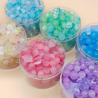 Glass scattered beads diy bracelet necklace  accessories