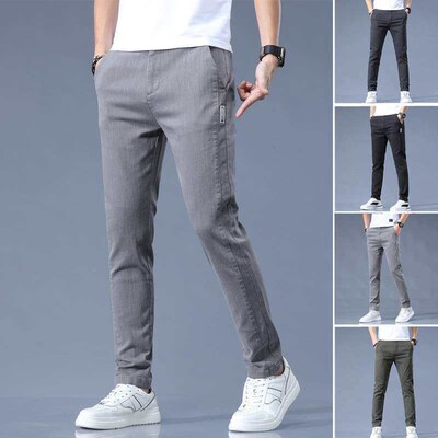 New Spring and Summer Thin Mens Casual Pants Faion Handsome
