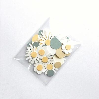 1Bag Sweet Round Daisy Flower Paper Confetti Wedding Flower