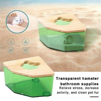 1Pc Small Sand Bath Transparent Hamster Bathroom Sandbox