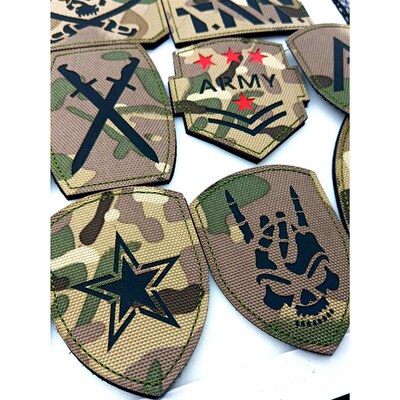 Panda holding bomb, finger gesture biochemical tactical badg