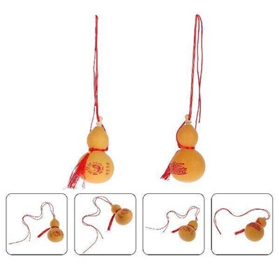 2 Pcs Natural Gourd Pendant Craft Gourds Gift Rearview