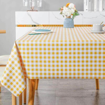 Watproof Tablecl Dining Table Cov Cl Decor Plaid