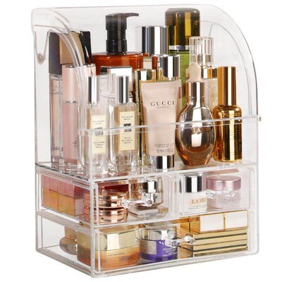 Portable Transparent Makeup Organizer Storage Box Acrylic Ma