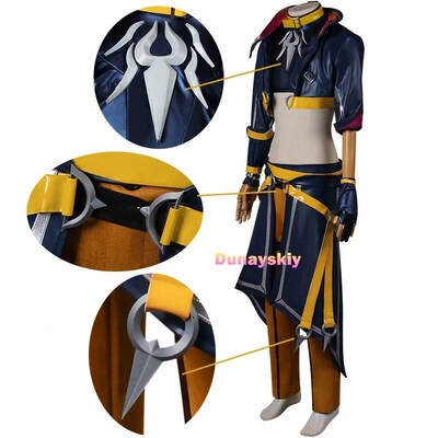 Game LOL Heartsteel Cosplay Kayn Costume Eyepatch Wig
