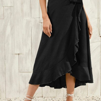 Summer Long Skirts For Women 2023 Fashion Lace Up Irregular