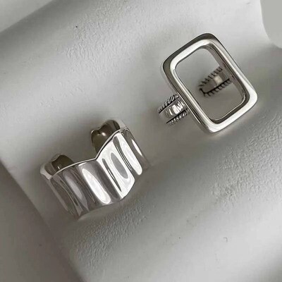 Silver Color Metal Ring Set New rendy Vintage Elegant Irregu