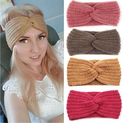 WintEr Ear WarmEr HEadband WomEn FasHion Elastic Wool KnittE