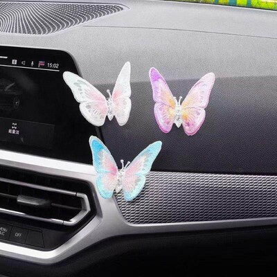 Animated butterfly car ornament, a decorative accessory for