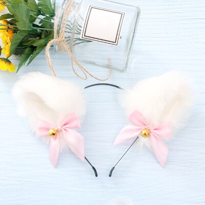 Simpai Rambut Telinga Bulu Rubah Kucing Lucu Bando Cosplay K