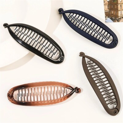 Matte Fish Shaped Hairpin Ponytail Banana Hair Clip Headband