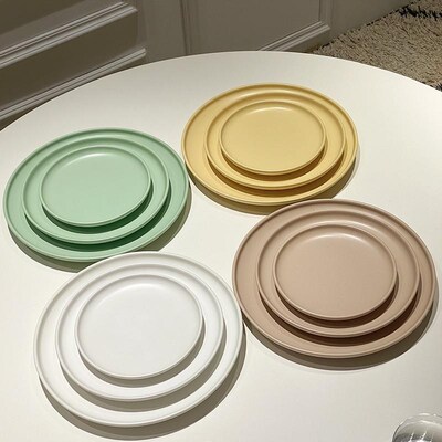 Ceramic dinner plate Round pizza plate Breakfast salad plate