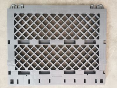 物流台车塑料面板六轮补货车板可折叠移动网格车仓储笼分拣周转