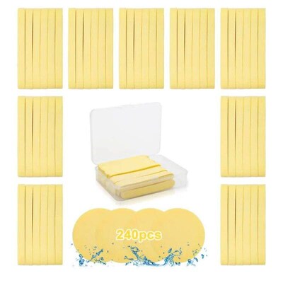 Compressed Round Facial Cleansing Sponges Cleaning Brushes C