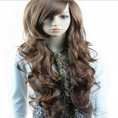 Popular hairstyles, model wigs, long curly hair, fluffy