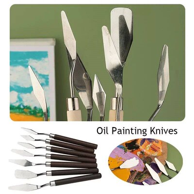 7Ps Stainless Steel Oil Painting Knives Set Artist Crafts Sp