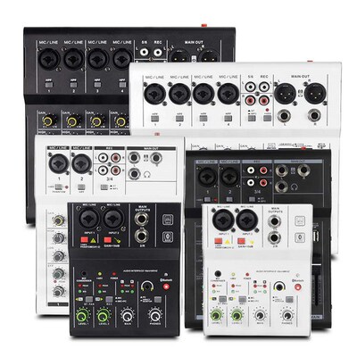 Professional Digital DJ Mixer Console 4 Channel Audio Mixer