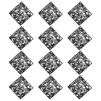12PCS Hanging Room Divider 40x40CM Plastic Hollow Screen