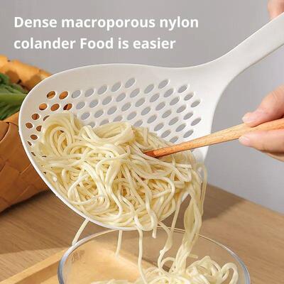 1 Pc White Large Capacity Spoon Withstand High Temperature H