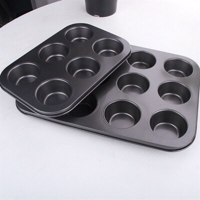 12 Holes Cake Baking Pan Bakeware Muffin Cupcake Mold DIY