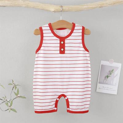 Summer Sleeveless Baby Rompers 0-2Y Striped Onesies for born