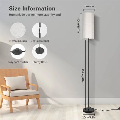 Modern Luxury Floor Lamp With Foot Switch Stepless Dimmer Ta