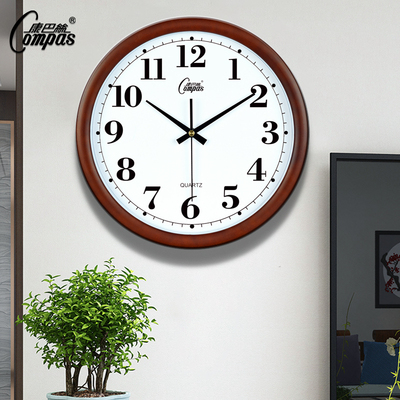 康巴丝大尺寸挂钟客厅办公家用挂表钟表挂墙石英钟日历时钟1267S
