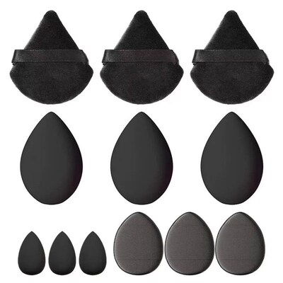 12Pcs Triangle Makeup Puff Sponge Set Giant Soft Eye / Base