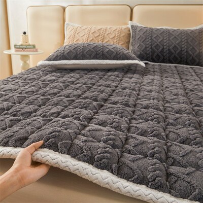 Plush mattress topper bedding cover mattress pad single/doub