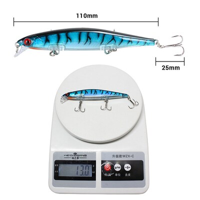 Minnow Fishing Lure 11cm 7.5cm sinking Wobblers Pesca Artifi